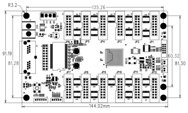 Sysolution receiving card D60-12A,12HUB75 ports support P2 P2.5 P3 P5 ...